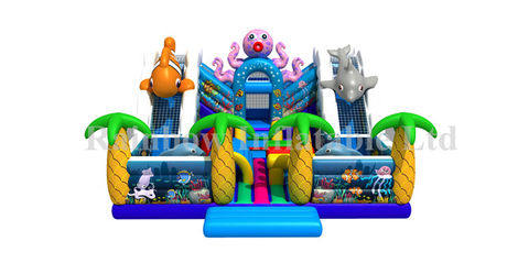 Inflatable Giant Sea Sliding Funcity Inflatable Jumping Animal from ...