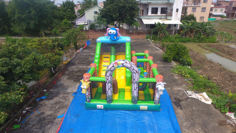 Outdoor Small Inflatable Animal Zoo Funcity Playground for Toddlers ...