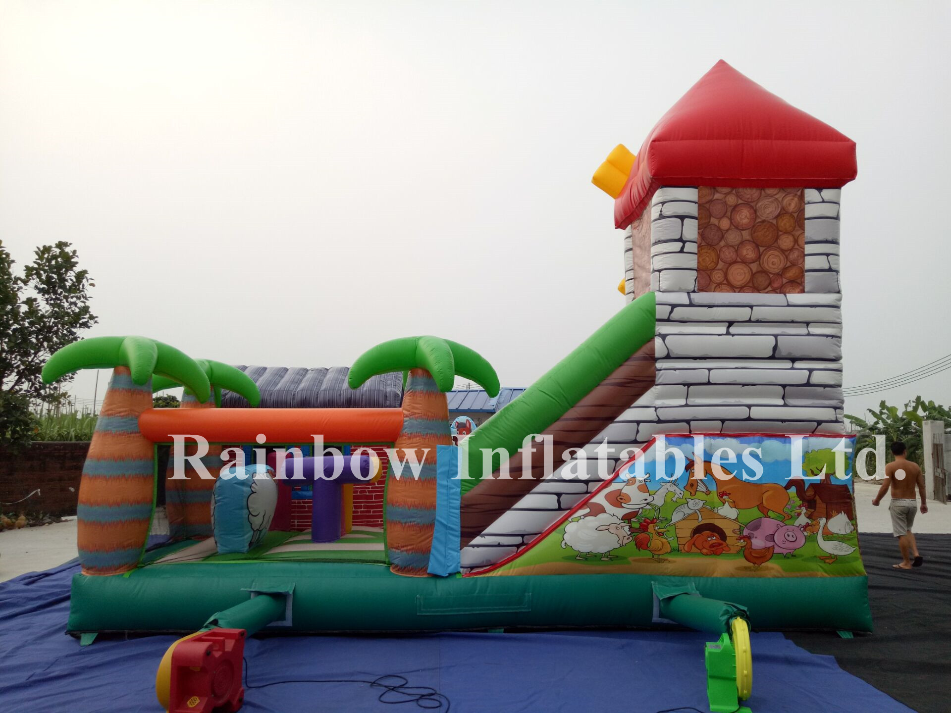 Commercial Mini Inflatable Animal Farm Bounce Playground Funcity for ...